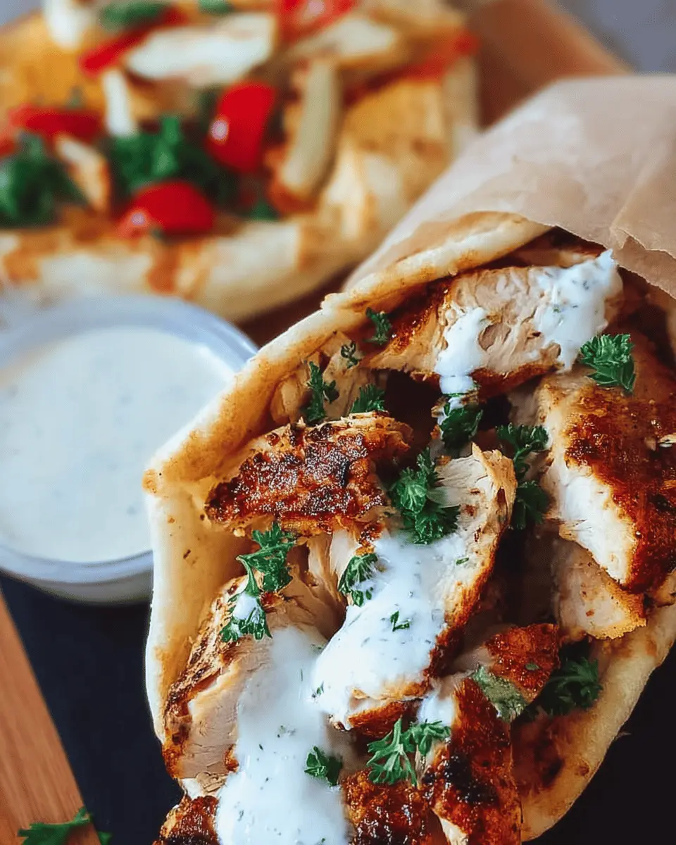 Chicken Shawarma with Garlic Sauce - Mom Cooks Fast