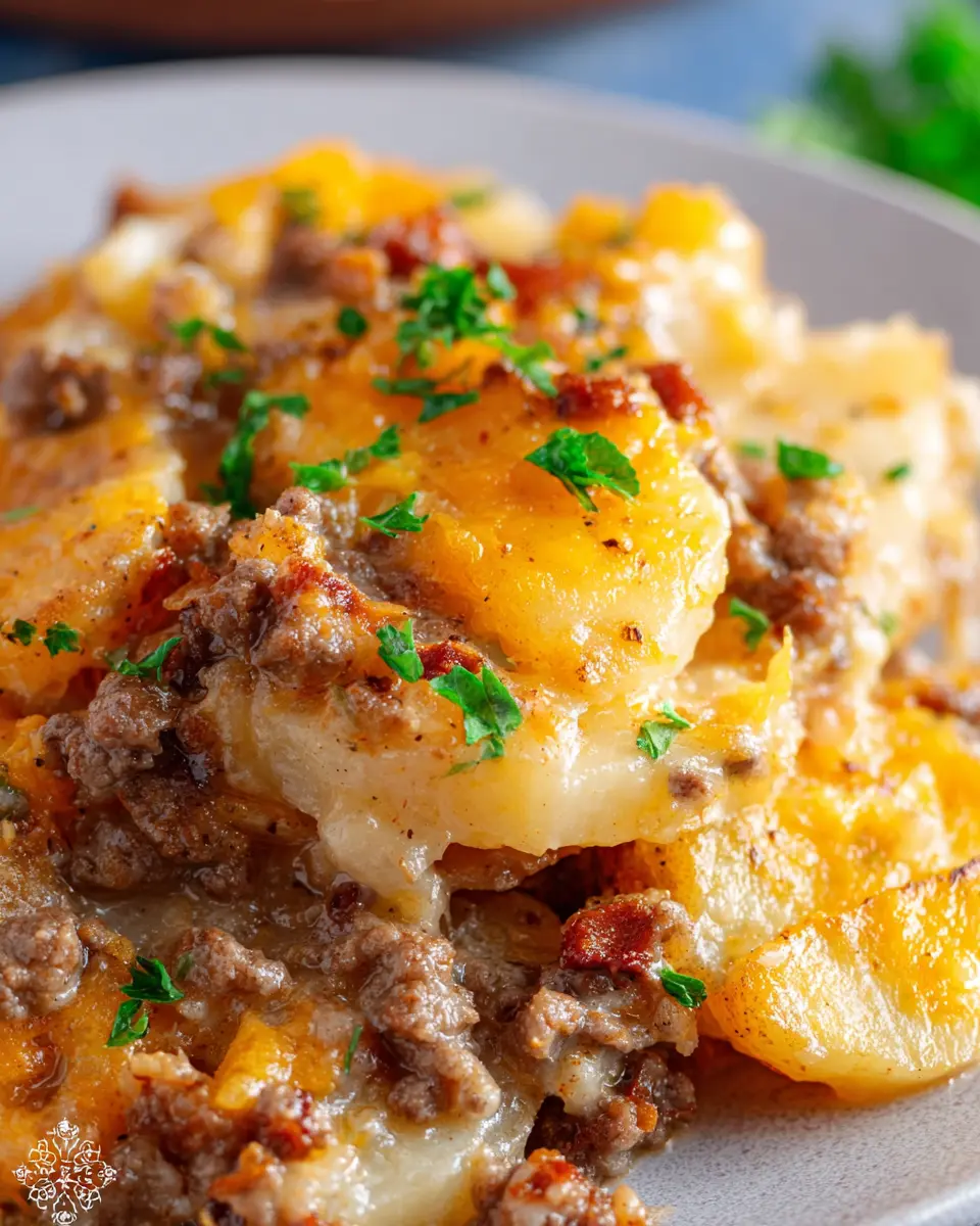 crock pot potato hamburger casserole